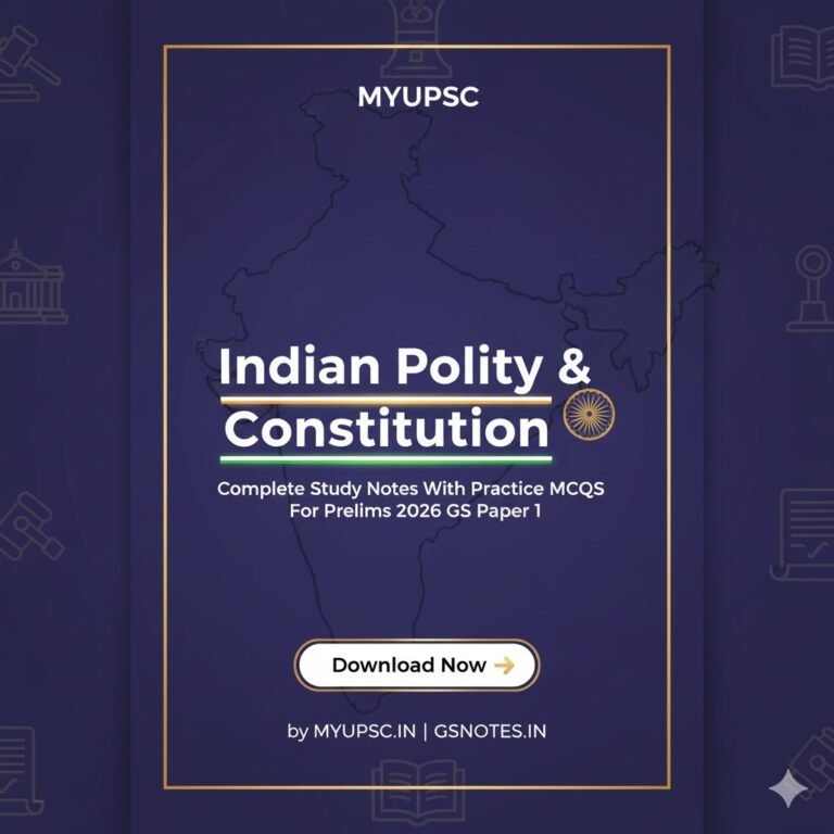 Indian Polity & Constitution Complete Study Notes With MCQs For UPSC ...